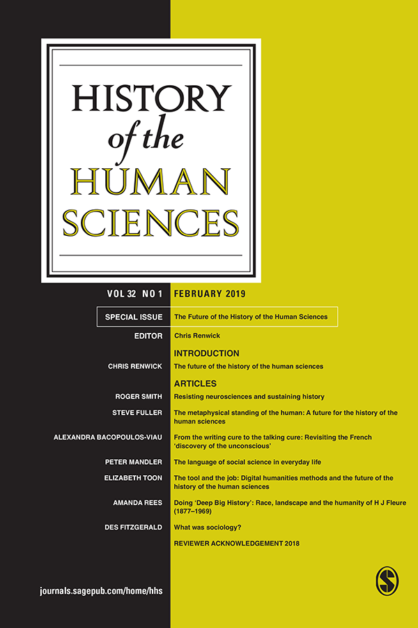 Journal: History of the Human Sciences – h-madness