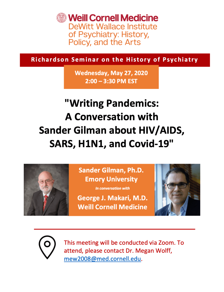 Lecture: “Writing Pandemics,” a discussion about portrayals of HIV/AIDS ...